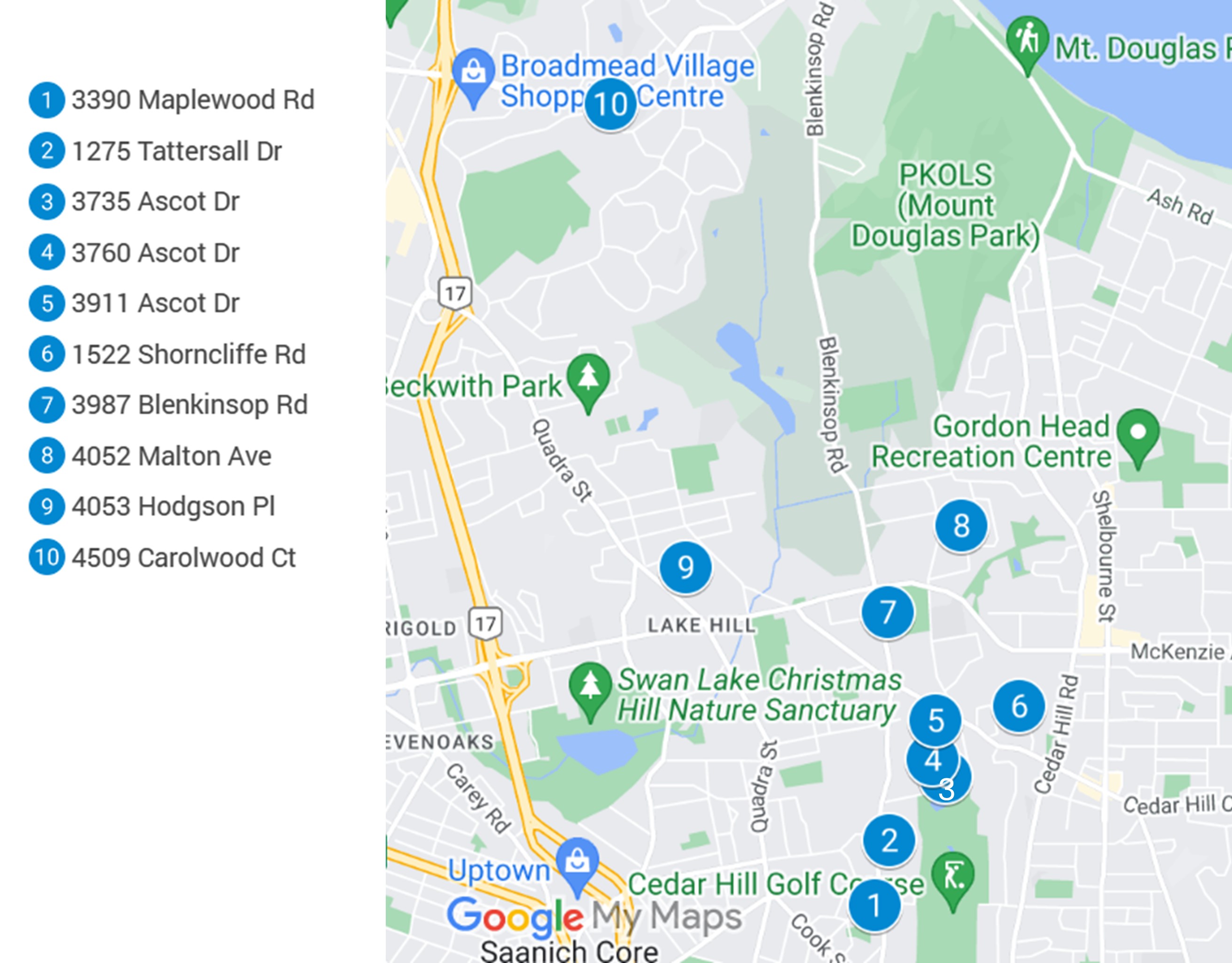 Map and Brochure – Saanich Scattered Artists